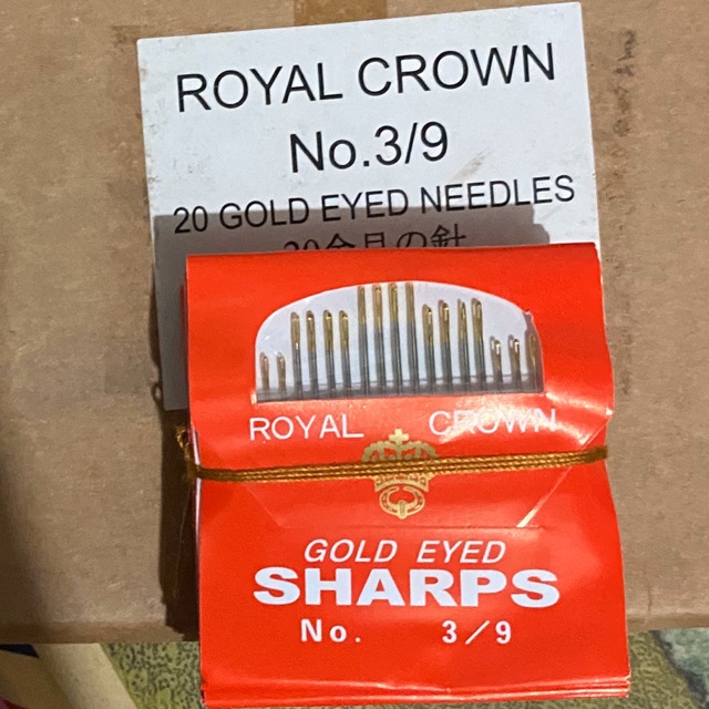 (1 Pack) Original sharp Royal Crown Needle no 3/9 - sharp sharps Hand ...