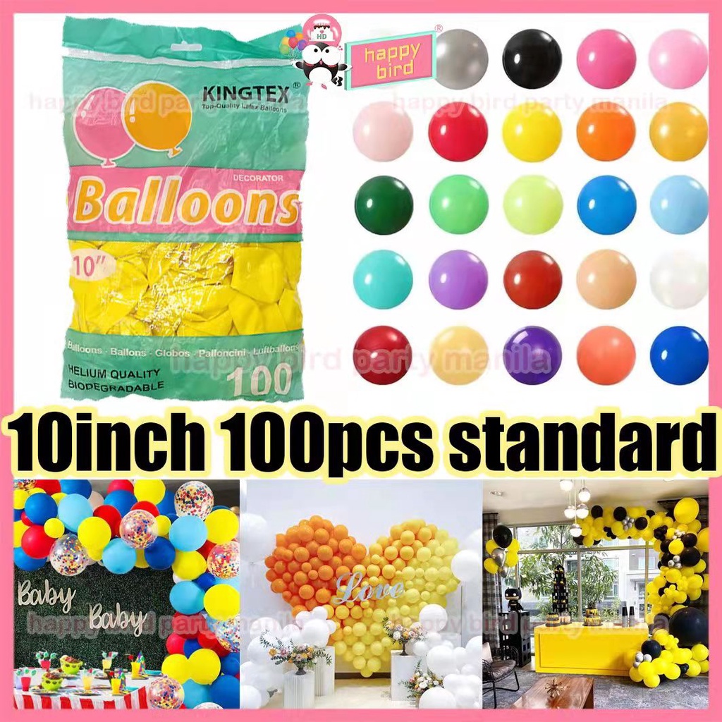 (Happy Bird) 10inch 100pcs Standard Ordinary balloons party decorations ...