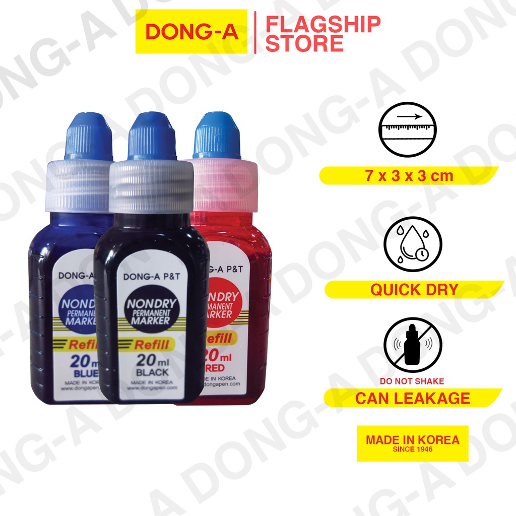 DONG-A Permanent Marker Refill Ink 20ml | Shopee Philippines