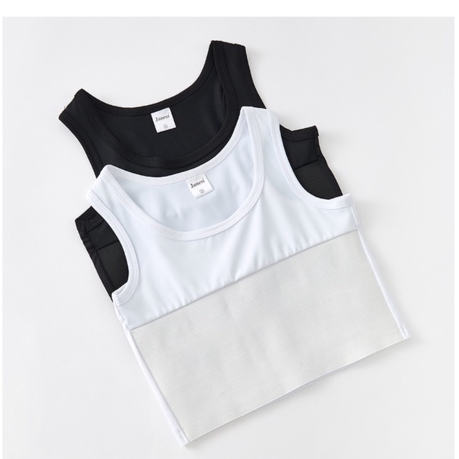 Short Breathable Tight Breat Binder Chest Breast Bandage Crop Top Vest ...