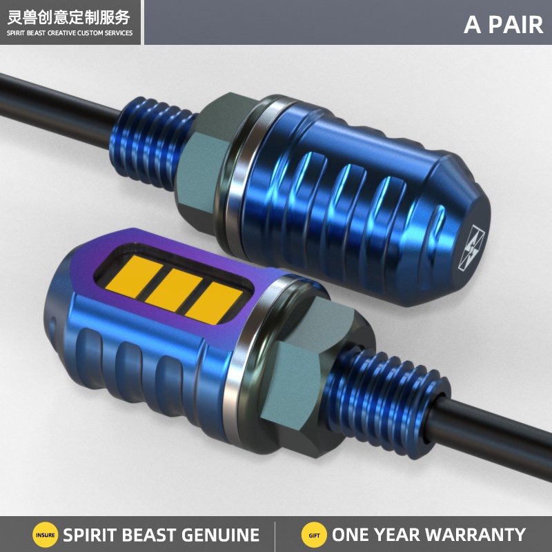 SPIRIT BEAST Universal M8 M10 LED Motorcycle Turn Signal Lights 12V ...