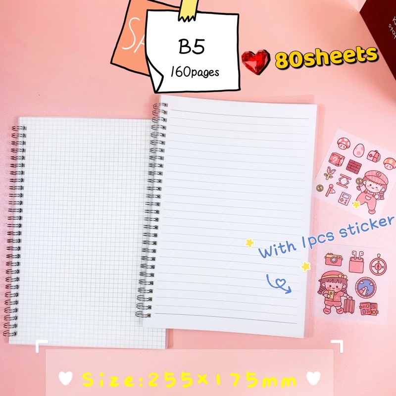 Spring Notebook A4/A5/A6/B5/spiral notebook School Supplies Stationery ...