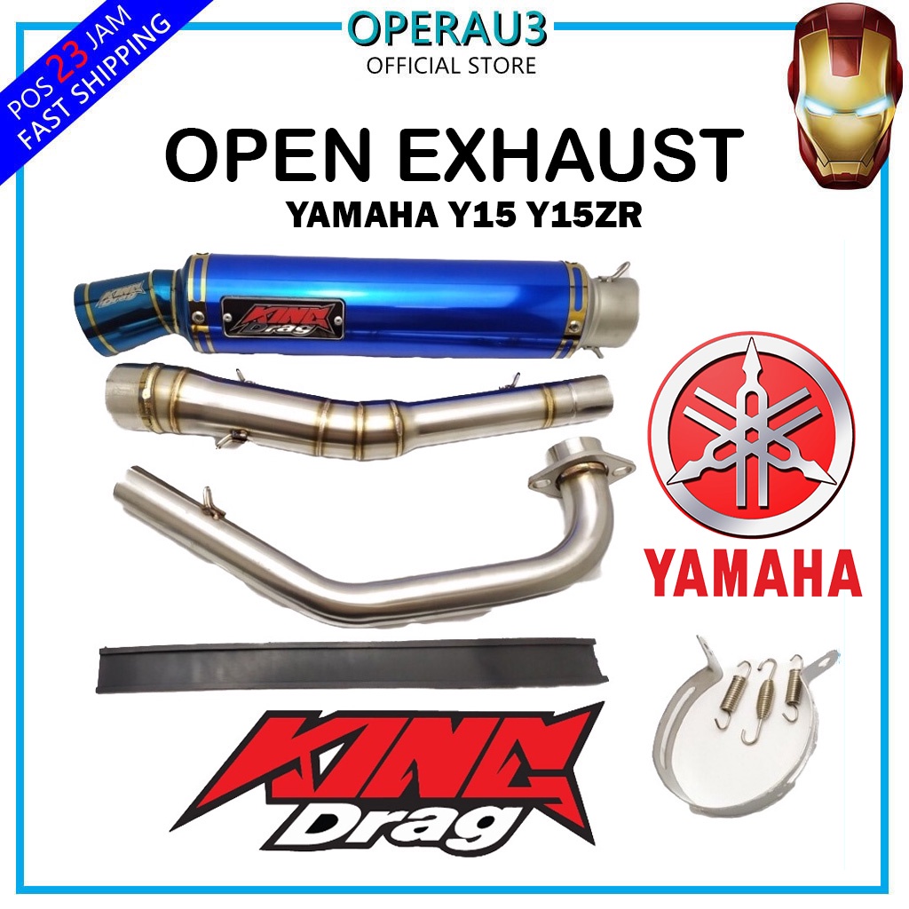Exhaust Y15 Y15ZR KINGDRAG Open Exhaust 32mm Pnp miniful sensor hole ...