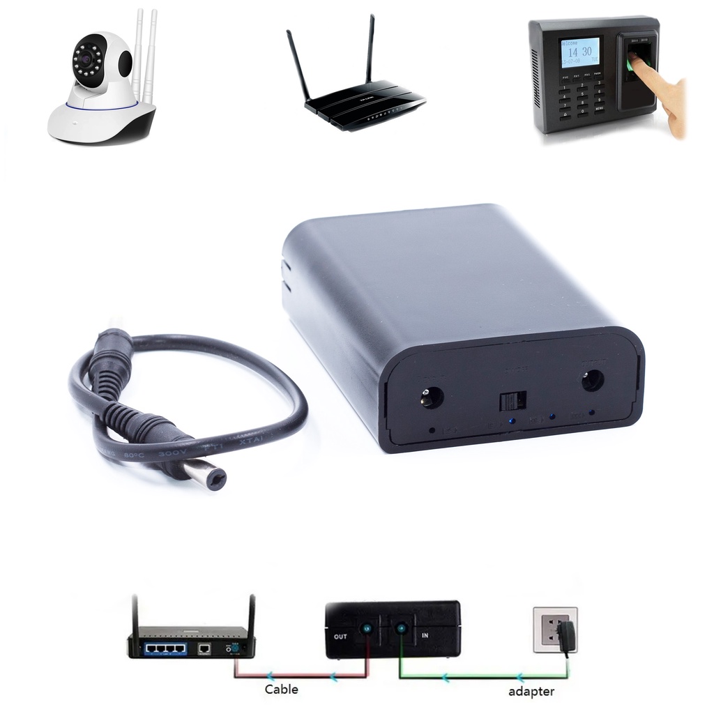 12V Mini UPS Battery Backup Power Supply Uninterruptible Adapter for ...