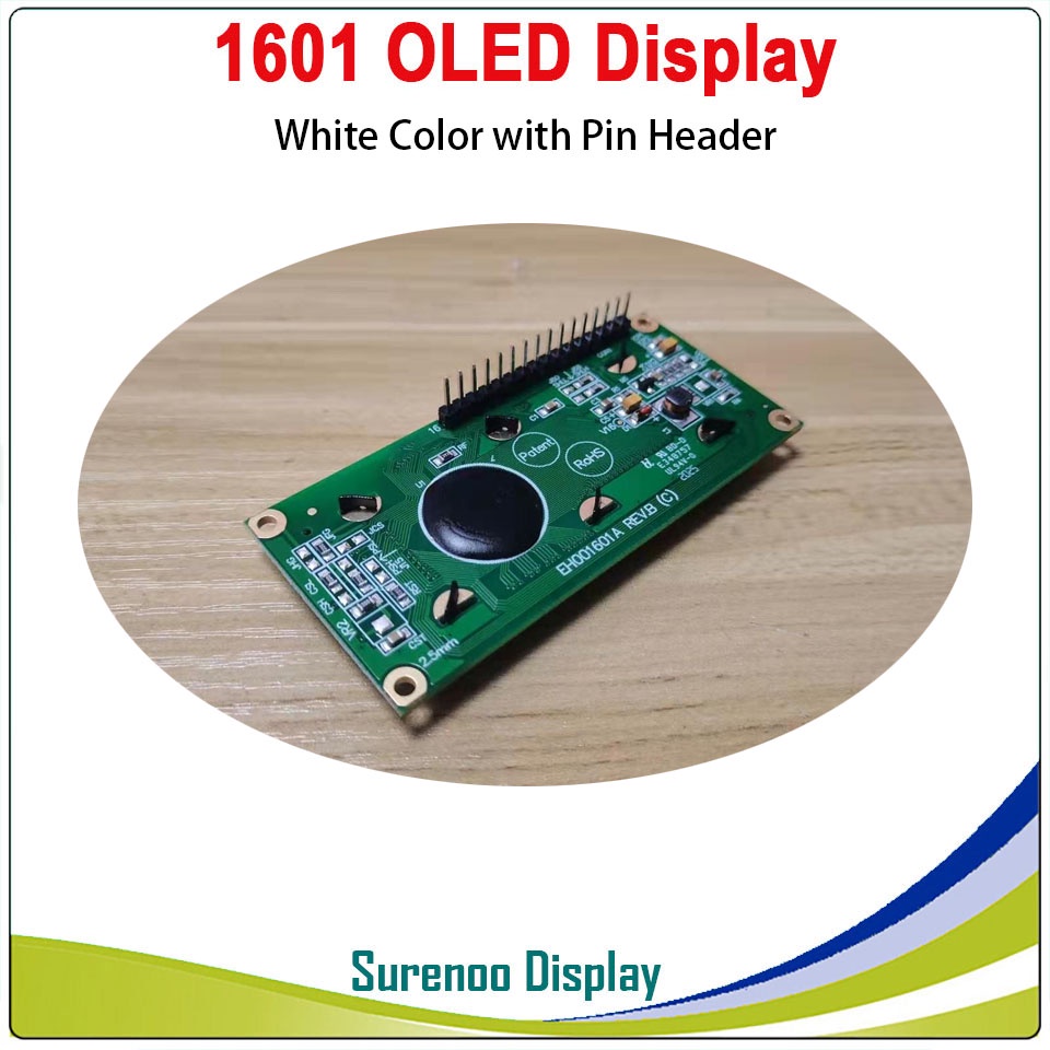 Real OLED Display, 1601 161 Character Parallel LCD Module Display LCM Screen, Build-in WS0010 ...