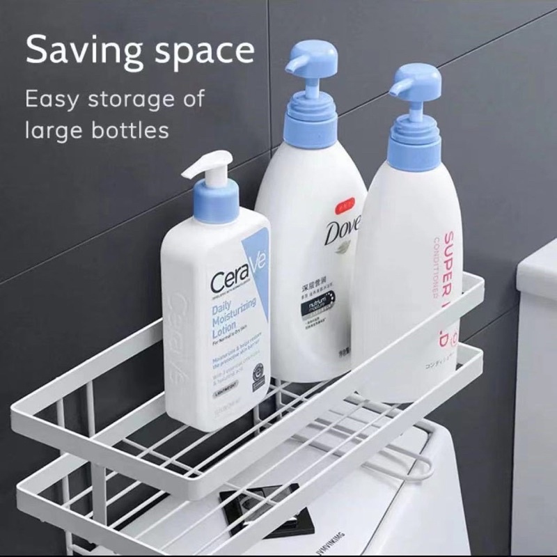 Bathroom Shelf Toilet Storage Rack Toiletries Storage Tool Above The ...