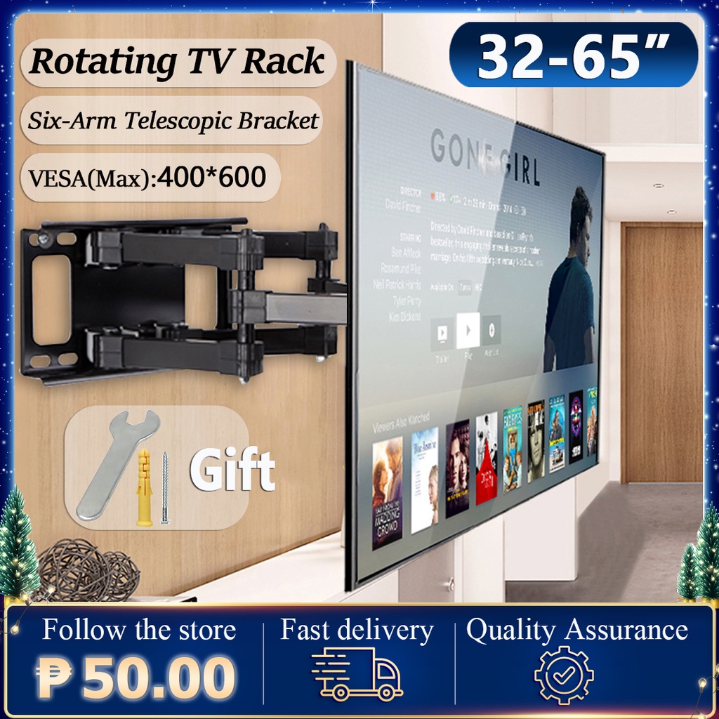 6 Arms TV Mount 32-65 inch Screen For TV Wall Stand Full Motion Swivel ...