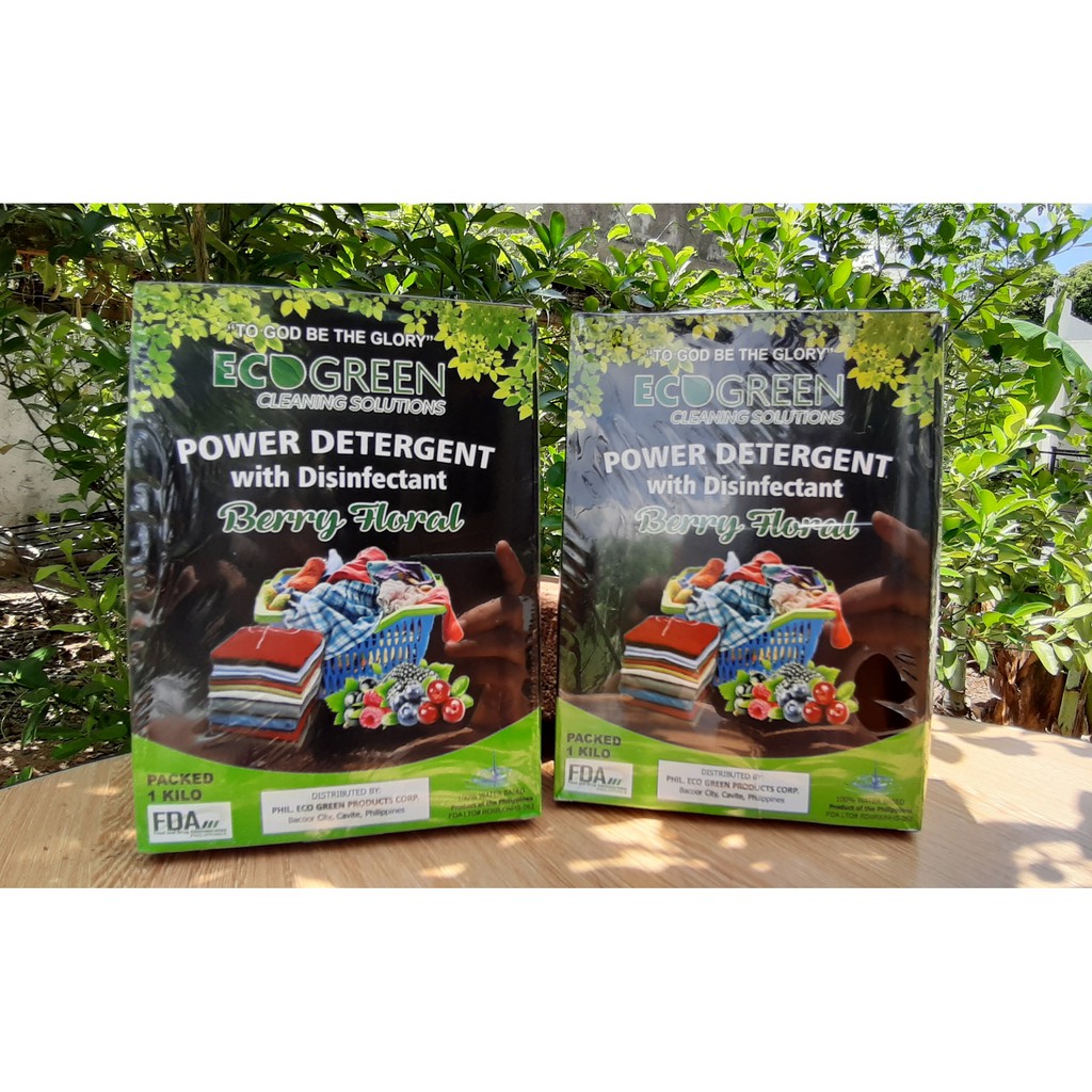 Ecogreen Organic Powder Detergent with Disinfectant (1KG) | Shopee Philippines
