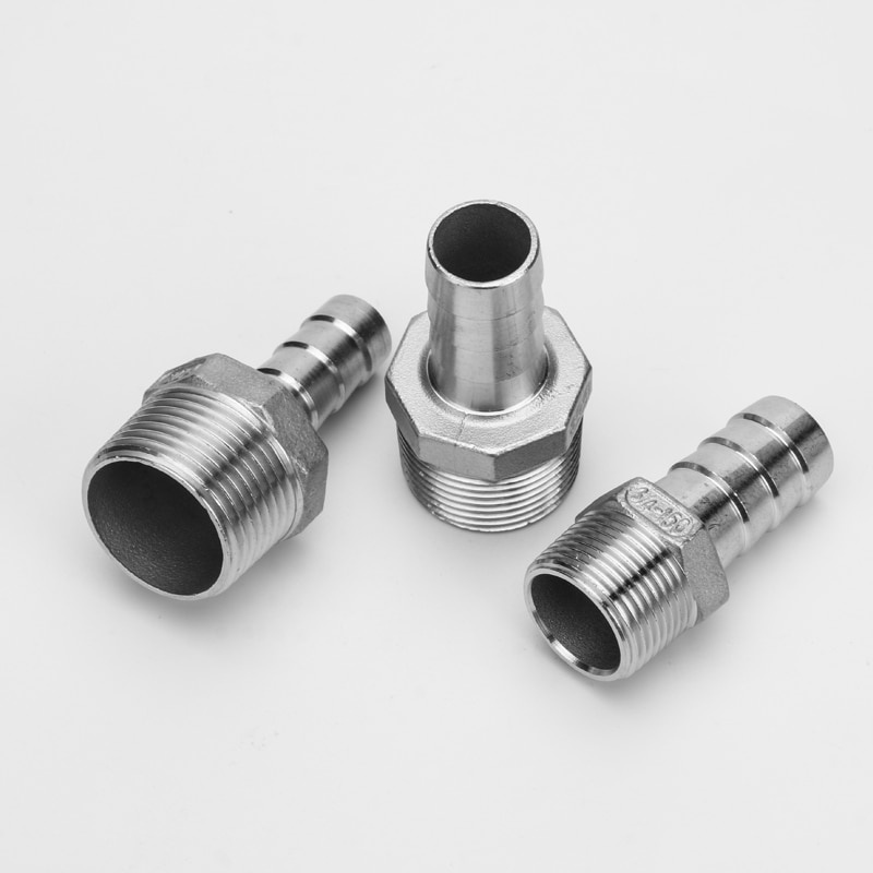 304 Stainless Steel Hexagonal Pagoda Connector 1/8" 1/4" 3/8" 1/2" BSP ...