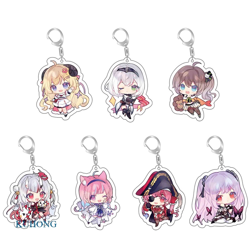 KUHONG Cute Hololive Vtuber Q Version Figure Keychain Inugami Korone ...