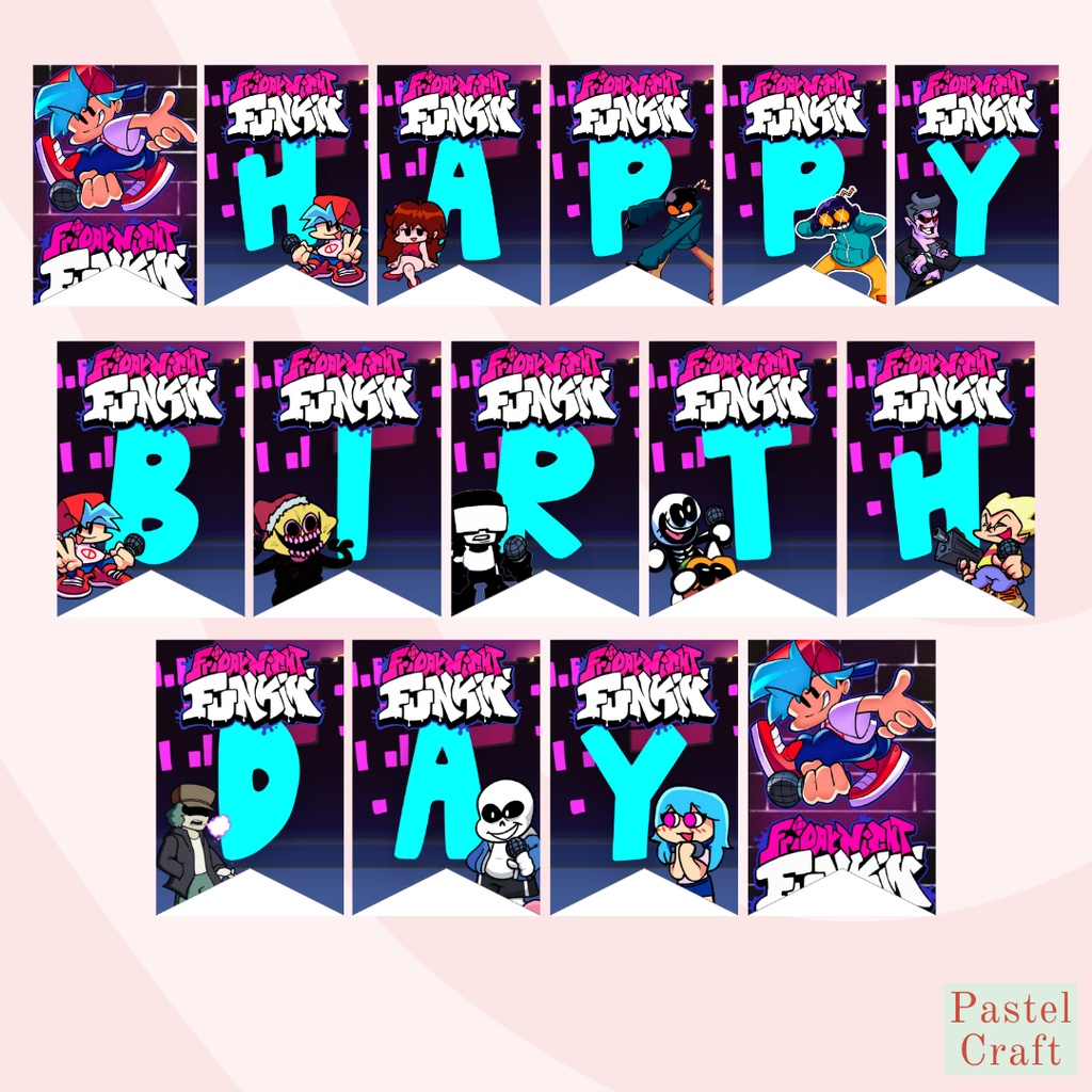 Friday Night Funkin Customized Banner (Message us before you order ...