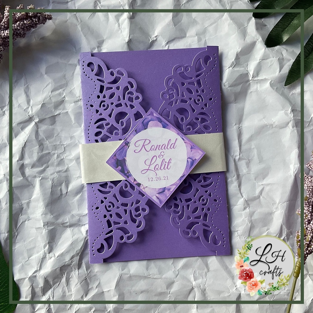 4R INVITATION COVER 4X6 : BUTTERFLY GATEFOLD INVITATION WEDDING ...