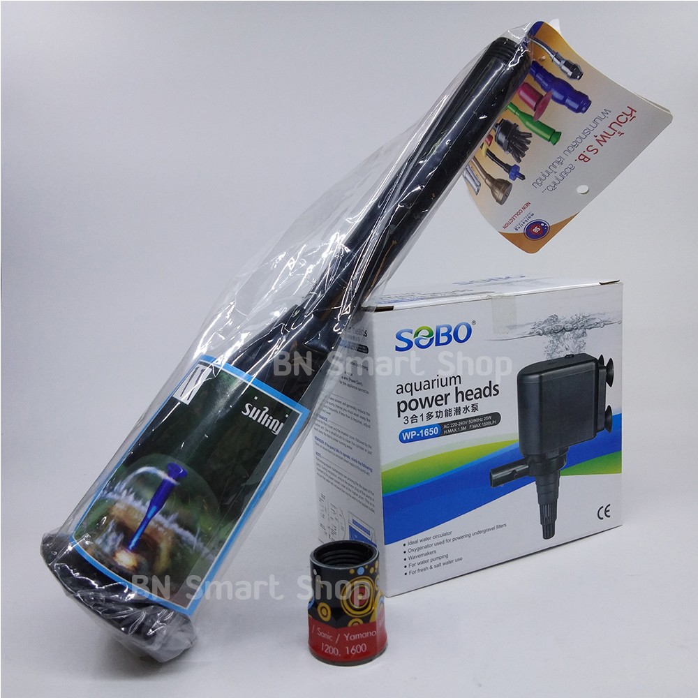Easy to do by yourself Fish pond fountain set, SOBO WP-1650 water pump ...