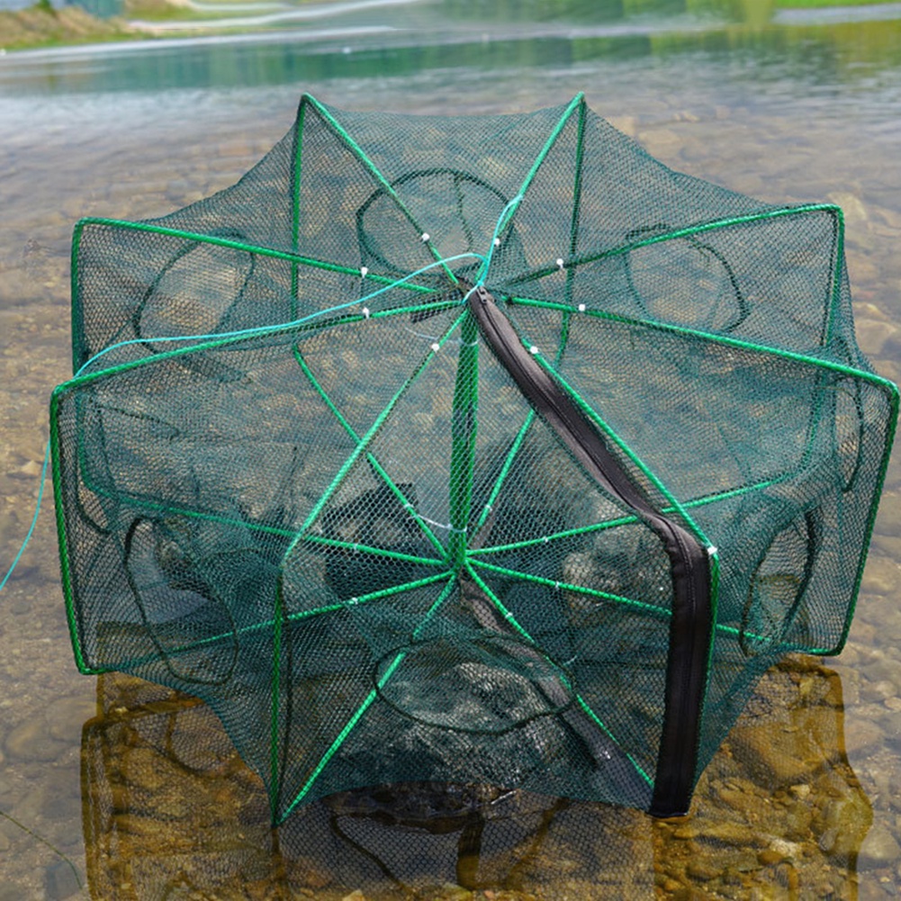6/8/12/16 Holes Folded Portable Hexagon Fishing Net Crayfish Fish ...