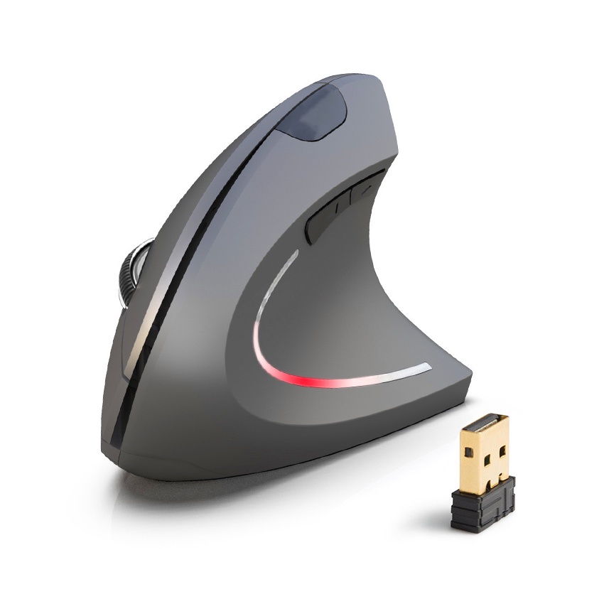 V106 Vertical Wireless Mouse Laptop Computer Gaming RGB Led Ergonomic ...