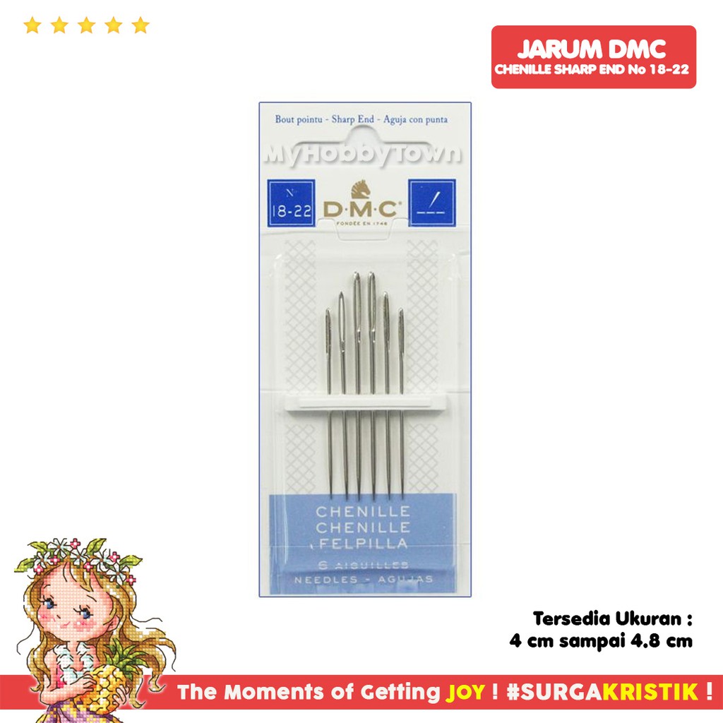 Dmc Chenille Needle Number 18-22 Sharp Edge | Shopee Philippines