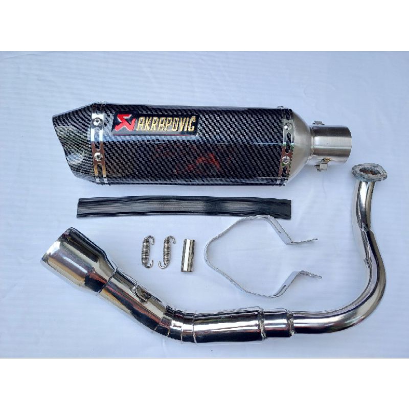 HONDA CLICK 125i/150i AKRAPOVIC DUAL HOLE FULL SYSTEM EXHAUST | Shopee Philippines