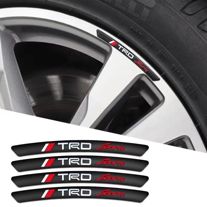 4pcs TRD Sports Car Wheel Sticker For Toyota Rush Wigo Vios Innova ...