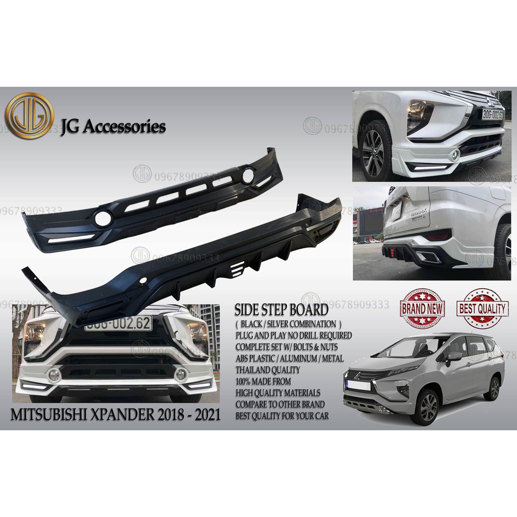 MITSUBISHI XPANDER FULL BODY KITS FRONT AND REAR BUMPER PROTECTOR/FRONT ...
