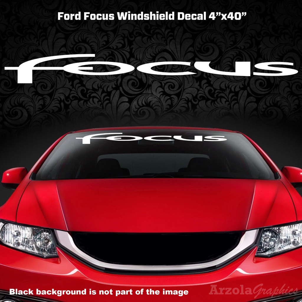FORD FOCUS WINDSHIELD DECAL STICKER 4"X40" WHITE | Shopee Philippines