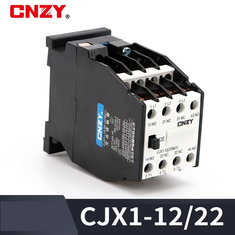 CJX1-22(3TB43) 3-Phase 3-Pole 2NC+2NO 22A AC Contactor 24 36 110 220 ...