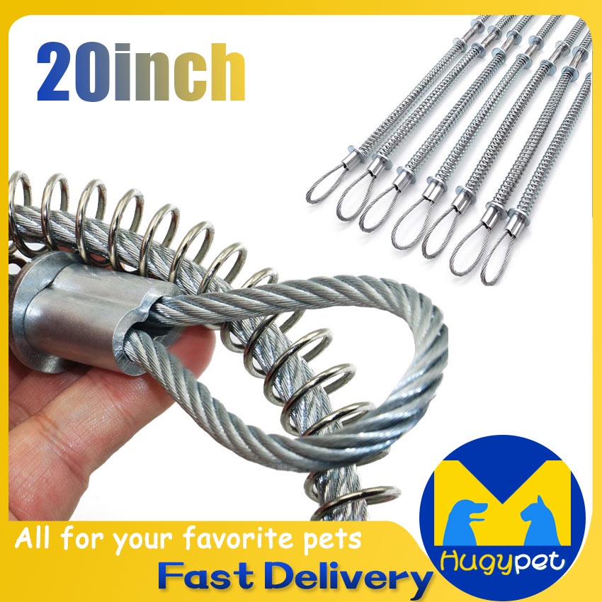 20 Inch 304 Stainless Steel PVC Coated Wire Rope Flexible Cable 3mm ...