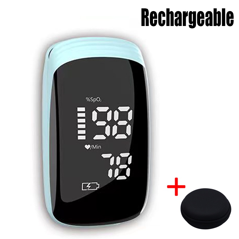 Medical Rechargeable Finger Pulse Oximeter OLED USB Blood Oxygen Heart ...