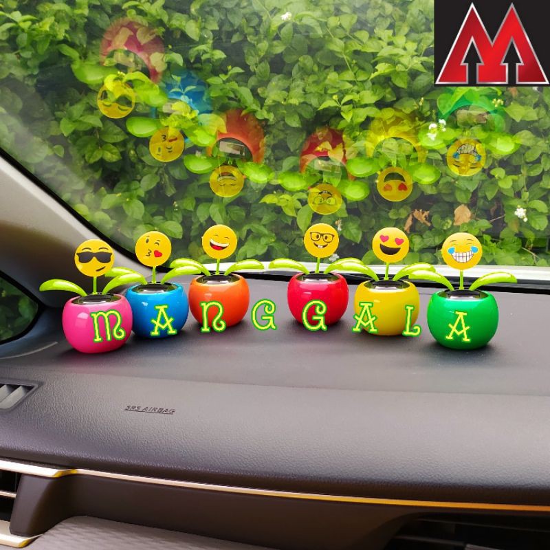 Solar Bobble Head Rocking Cake Decoration Display Doll Car Dashboard ...