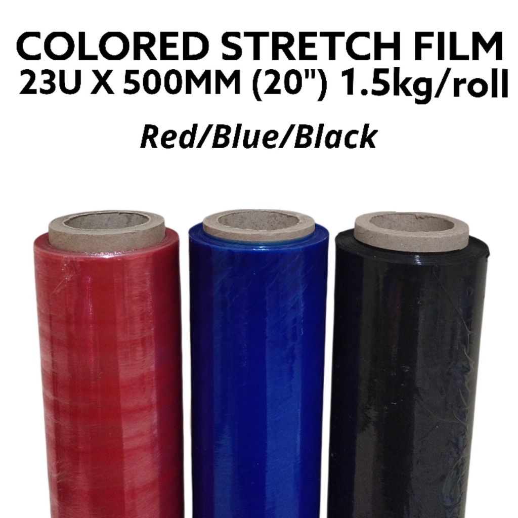 Colored Stretch Film / Jack Wrap 20" Red/Blue/Black | Shopee Philippines