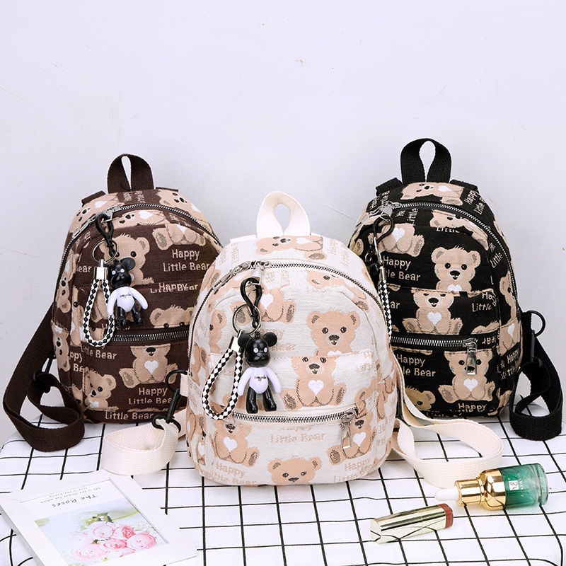 Summer Backpack Female Bear 2022 New Style Small Mini Student Cute ins ...