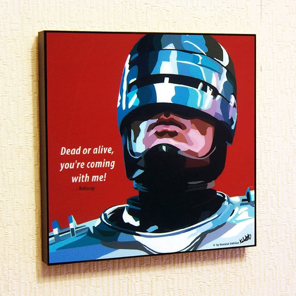 Robocop Poster POP Art Print Painting on Canvas Motivational Quotes ...