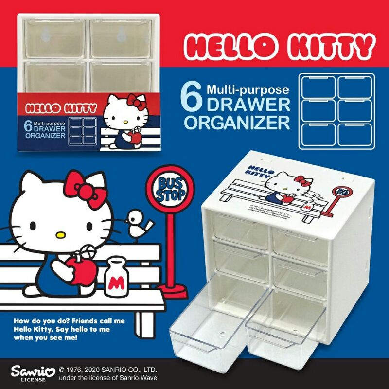 CUTE 6 DRAWER MULTI PURPOSE ORGANIZER LIMITED EDITION HELLO KITTY ...