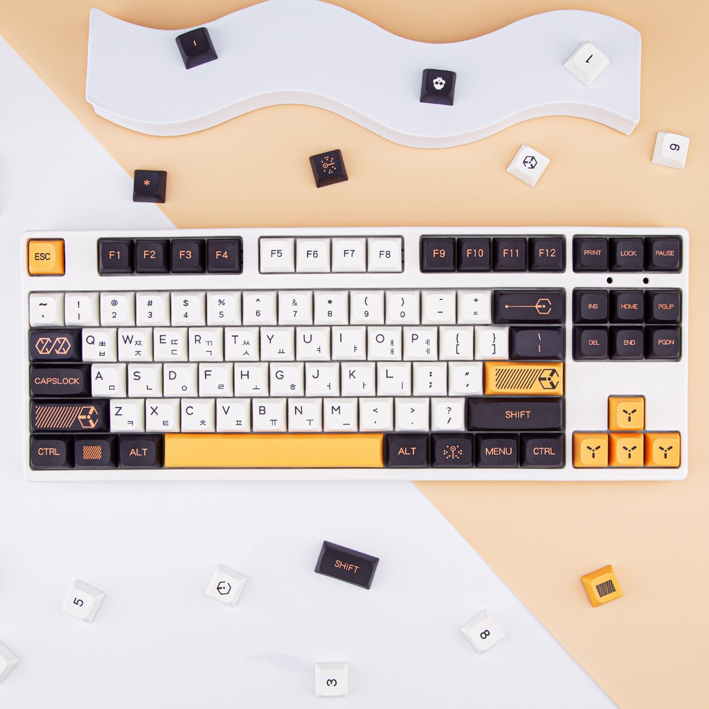 PBT XDA Profile 127 Keys Keycaps Dye Sublimation ANSI Layout for ...
