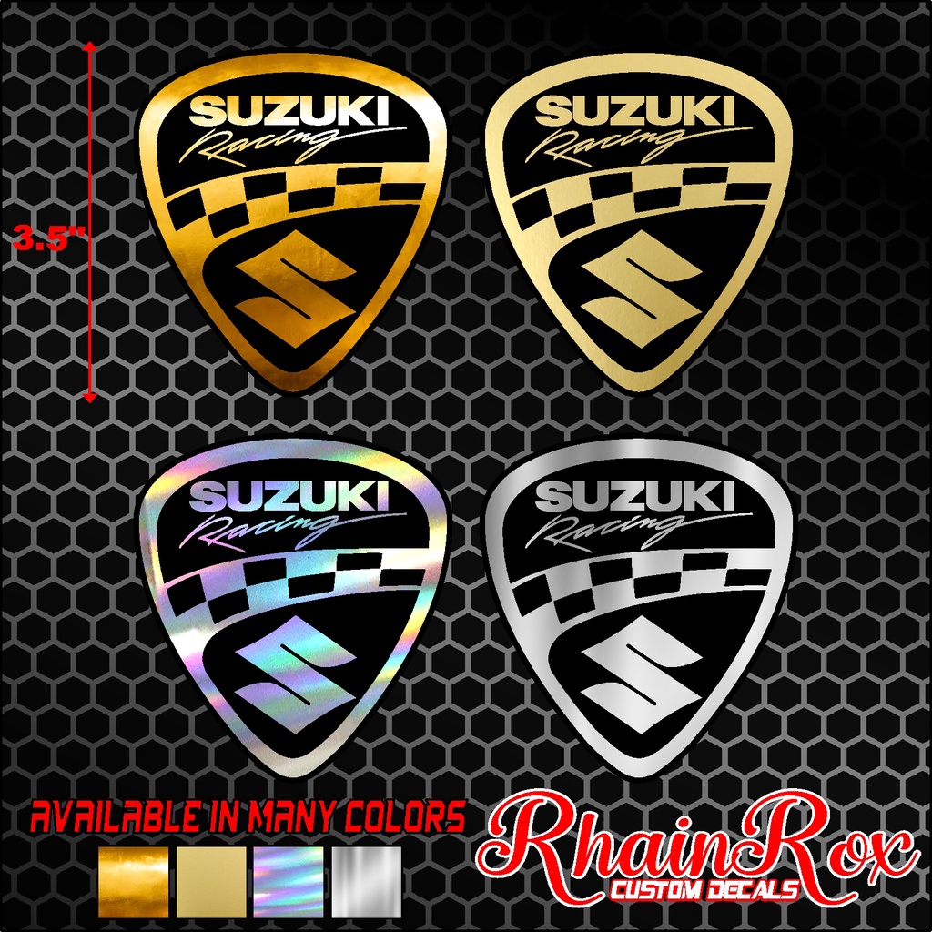 suzuki racing emblem machinecut waterproof original sticker | Shopee ...