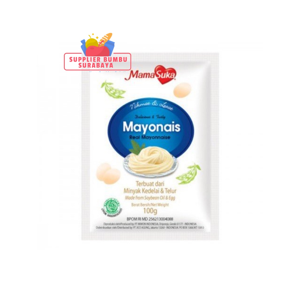 MamaSuka Mayonnaise Original Mayonnaise Mayo Sachet 100g | Shopee ...