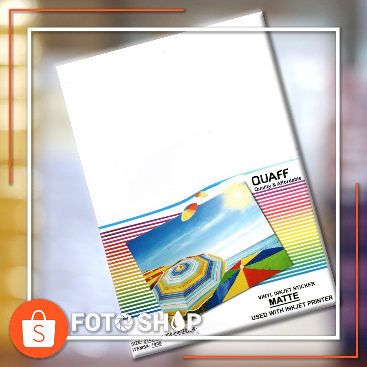 Quaff Printable Vinyl Sticker (Matte, Glossy, Transparent) | Shopee ...