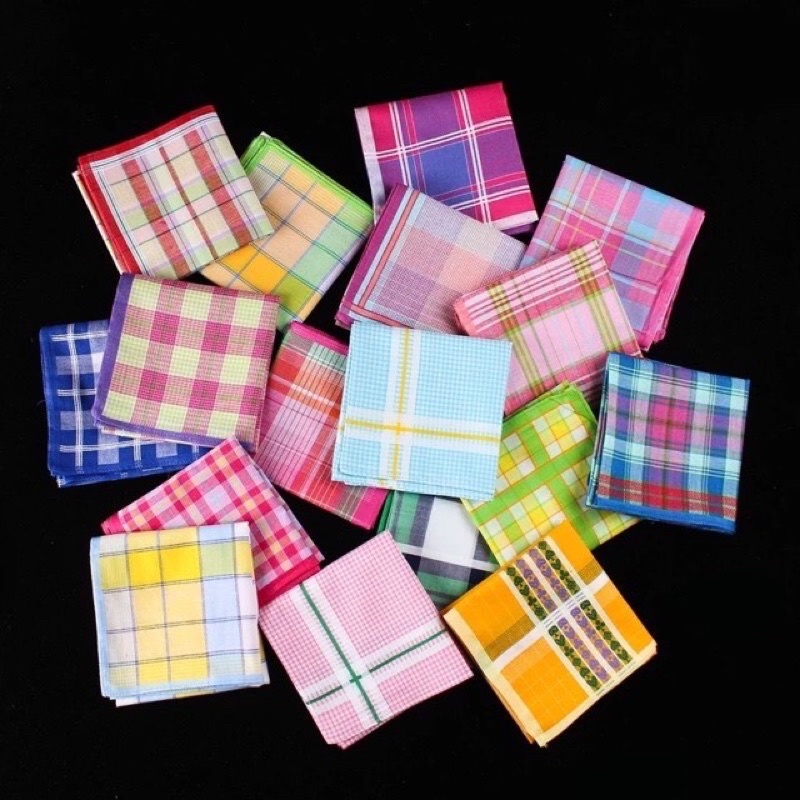 GIRL cotton handkerchief panyo scarf bandana checkered（each)zwepk ...