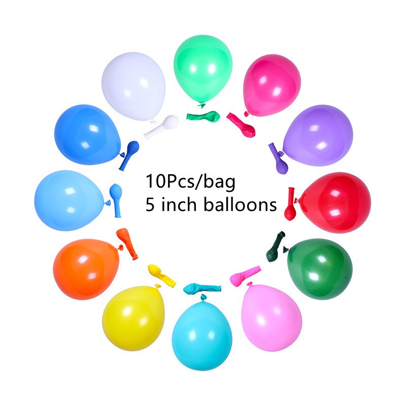 10pcs 5 Inches Balloons Assorted Latex Balloons for Birthday Wedding ...
