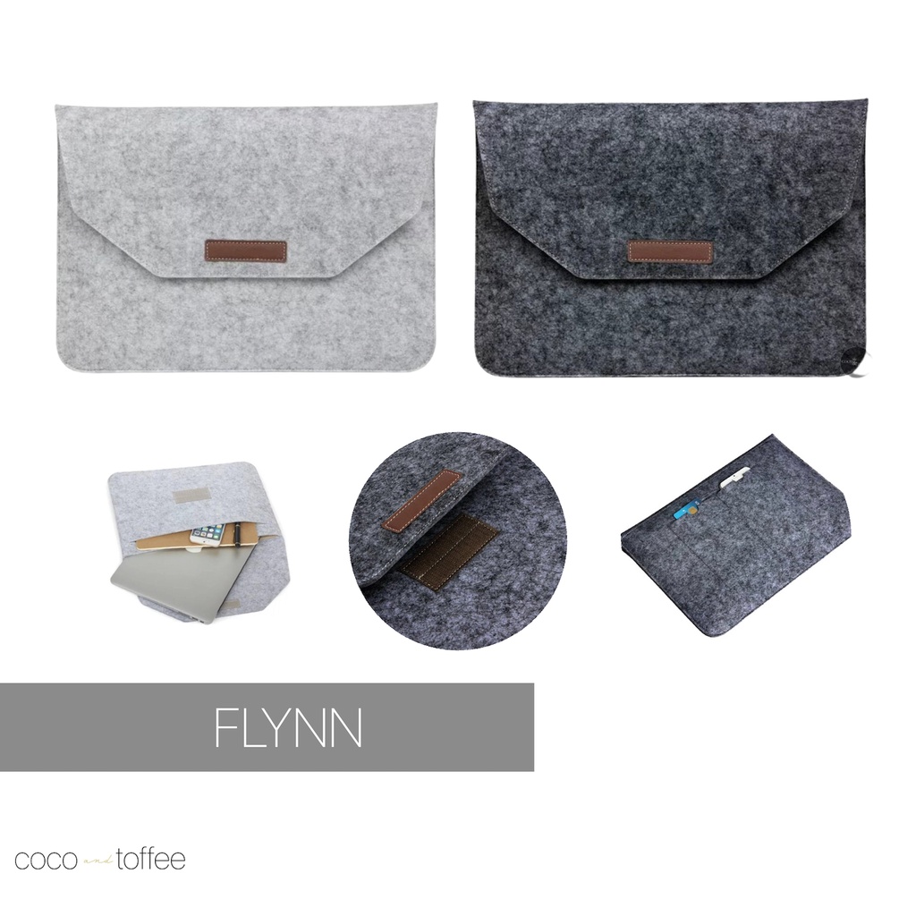 Flynn Wool Laptop Sleeve 13" - Charcoal Ash | Shopee Philippines