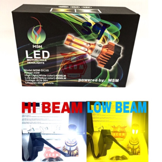Msm dc3s / dual color led headlight / all weather led headlight ...
