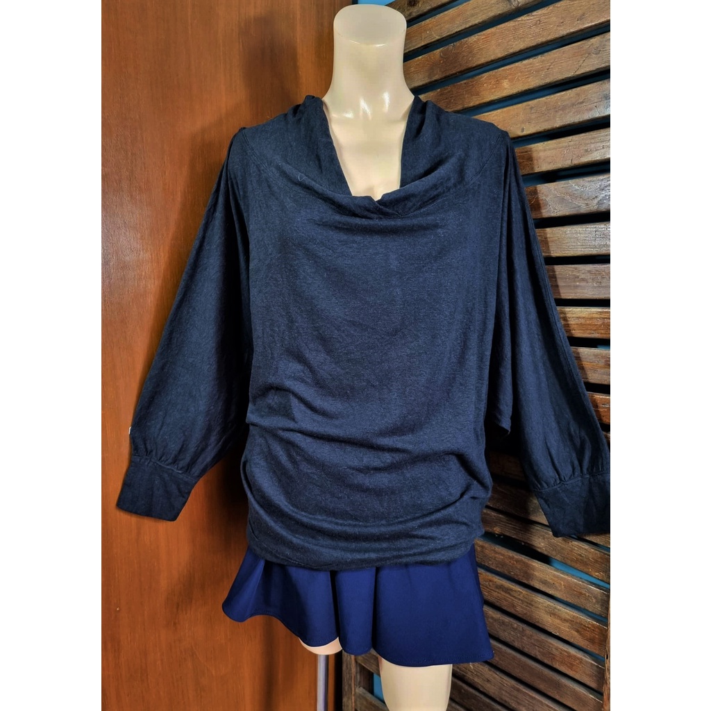Black Wide Neck Blouse Top (3XL) LA031 | Shopee Philippines