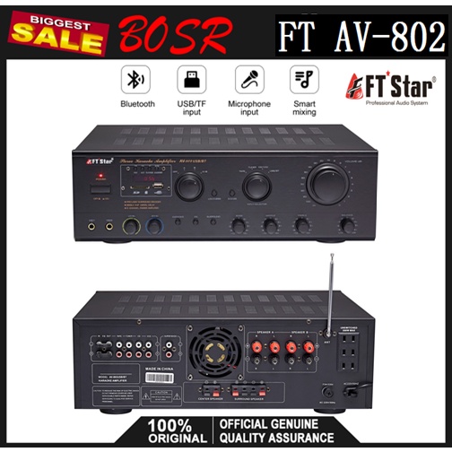 FT-Star Amplifier AV802BT with FM ,USB, SD Port, MP3 and Bluetooth ...