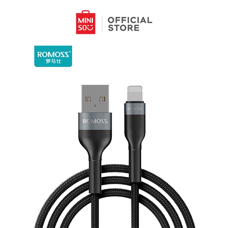 MINISO ROMOSS 1m Braided Aluminum Charging Cable with Data Transmission ...