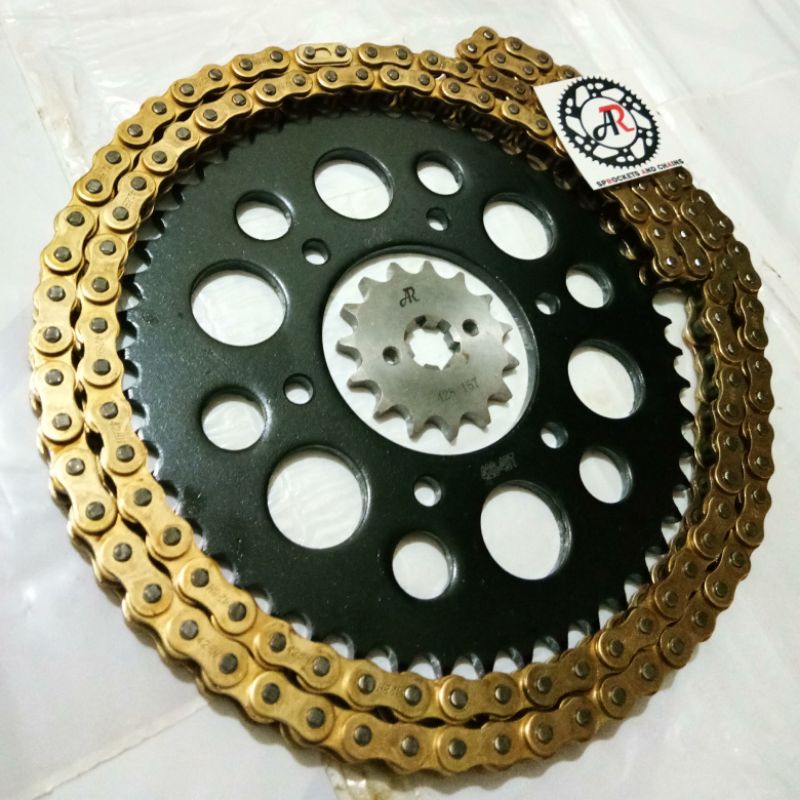 AR Sprocket Chain Set 15-49 or 14-49 Black Steel Yamaha TFX 150 R15 v2 ...