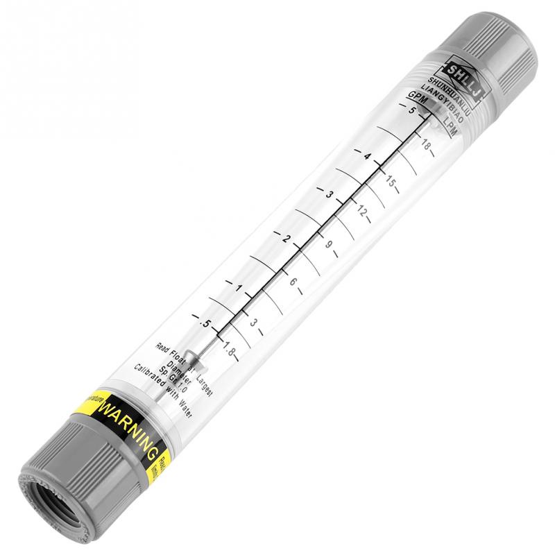 1.8-18 LPM Tube Type Flow Meter for Liquid Pipeline Flowmeter 0.5-5 GPM ...