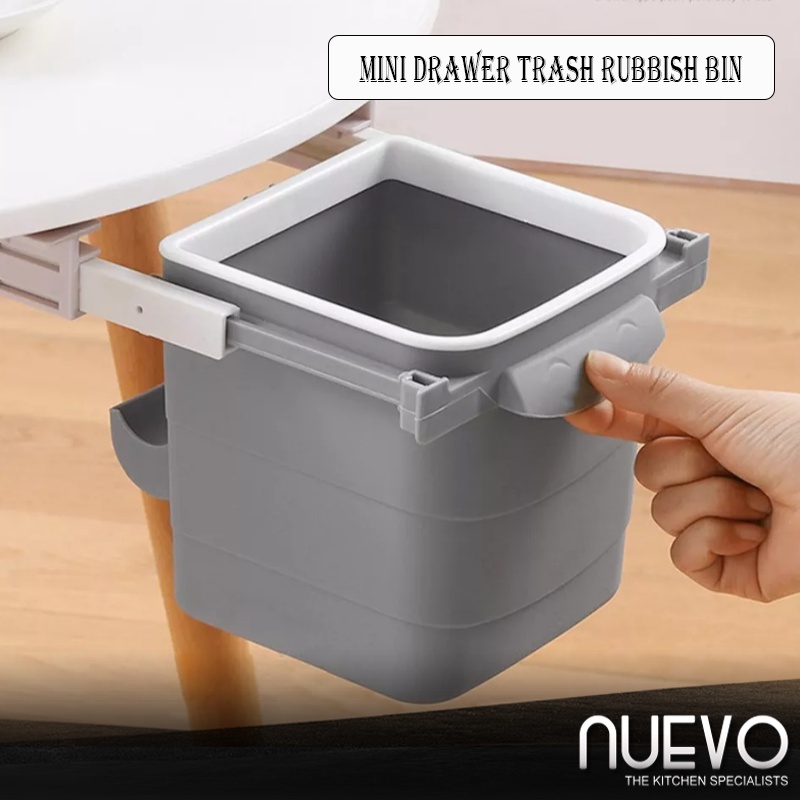 Mini Table Hidden Sliding Trash Rubbish Bin Drawer/Small Table Trash ...