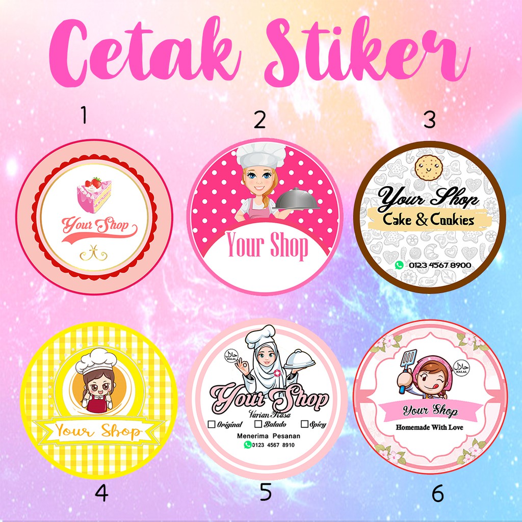 Unit sticker/Shop sticker/custon sticker/Food Product sticker/Cake ...