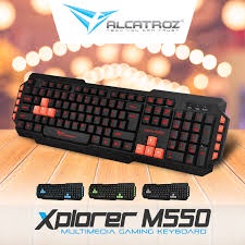 Alcatroz Xplorer M550 Multimedia Gaming Keyboard (Black Red) | Shopee ...