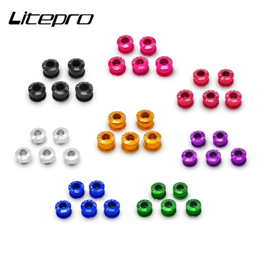 Litepro Folding Road Bike Chainring Snail Nuts 5Pcs MTB Mountain ...