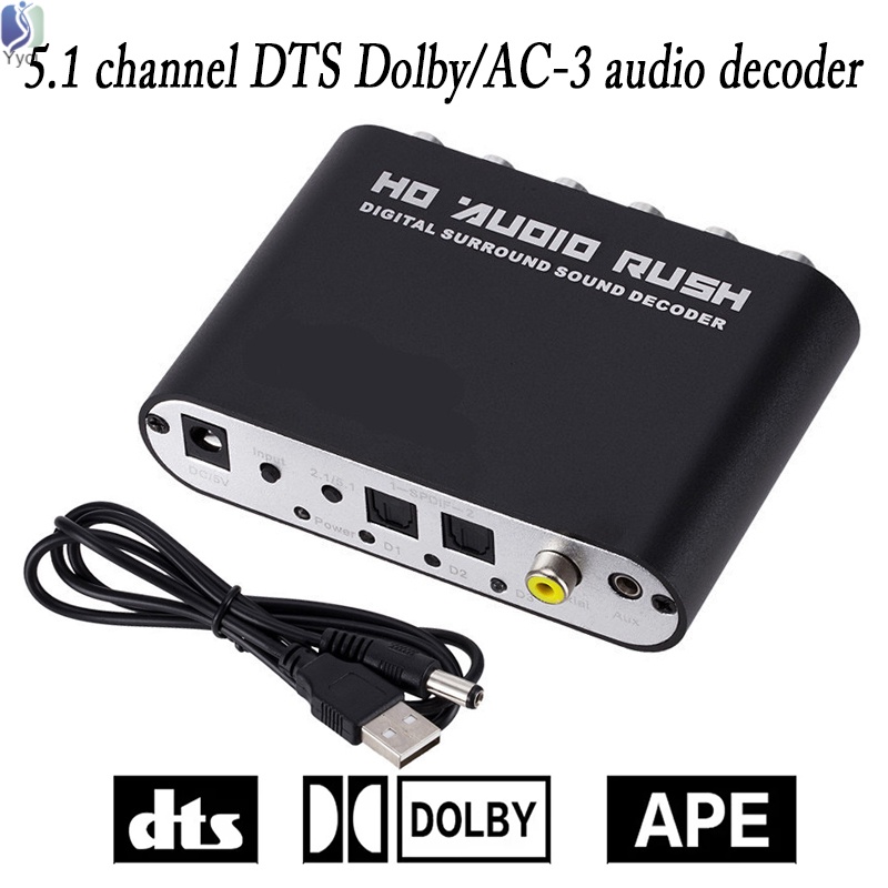 Digital 5.1 Audio Decoder Dts/Ac-3 Optical To 5.1-Channel RCA Analog ...